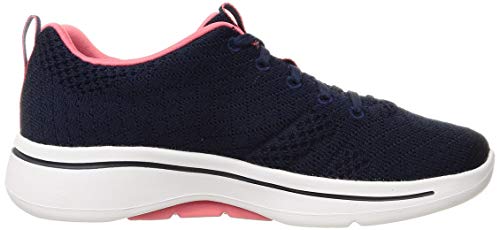 Skechers Women's Go Walk Arch Fit-Unify Sneaker, Navy/Coral, 8.5