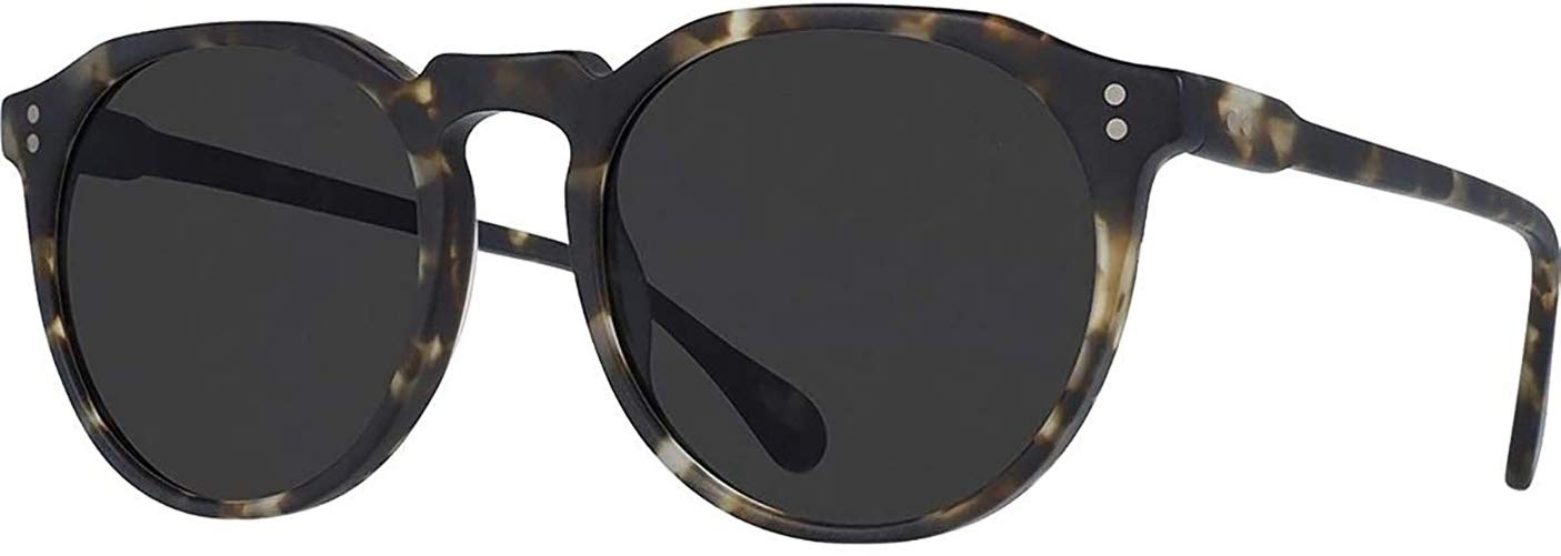 RAEN Ð Remmy Ð Unisex Retro Round Sunglasses UV Protection - Matte Brindle Tortoise / Smoke Polarized Lens (Size 49 MM)