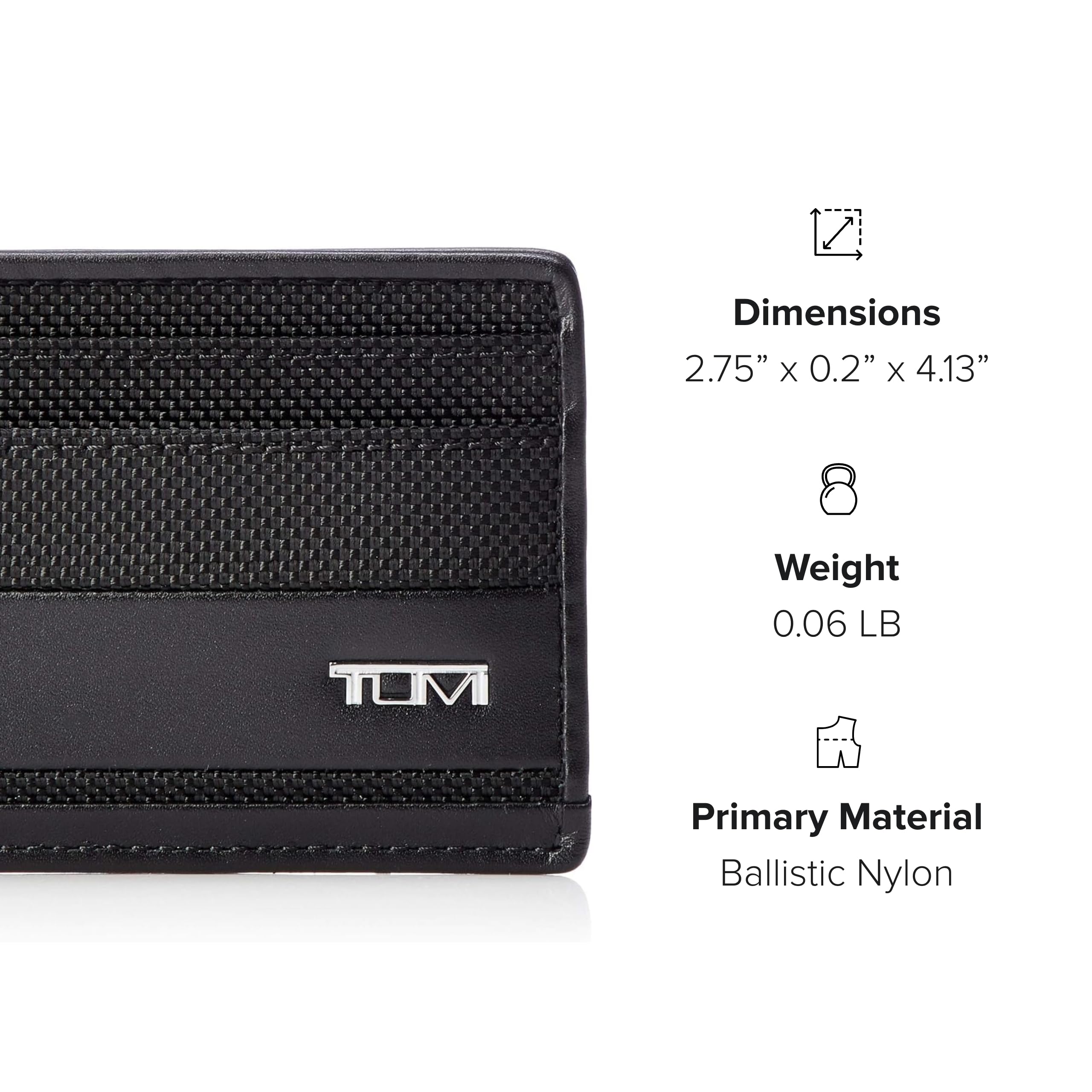 TUMI - Alpha Slim Card Case - Slim Billfold Wallet for Travel - Slip Pocket Wallet - Small Wallet - 2.8" X 4.1" X 0.2" - Anthracite/Brown