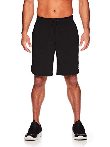 Reebok Men's Lightweight Workout Gym & Running Shorts w/Elastic Drawstring Waistband & Pockets - Paceline Black, Small