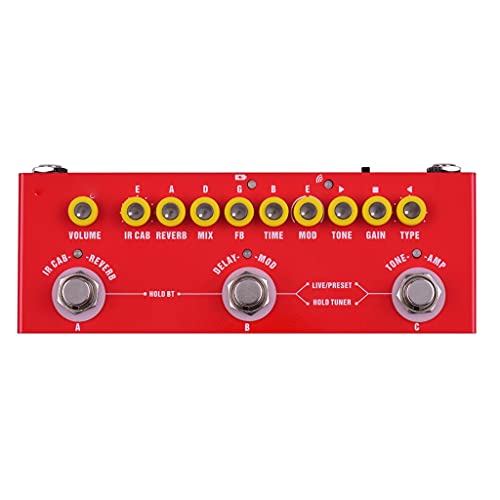 WYFDP Portable Multi-Functional Electric Guitar Combined Effects Pedal with Phone Recording Wireless Guitar Pedal