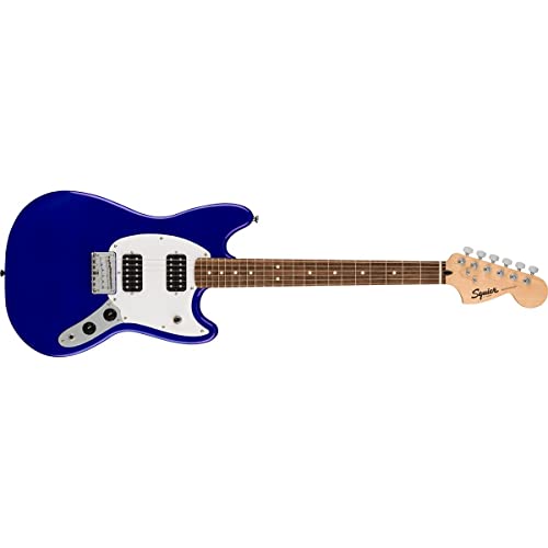 Squier Bullet Mustang HH Electric Guitar, with 2-Year Warranty, Imperial Blue, Laurel Fingerboard