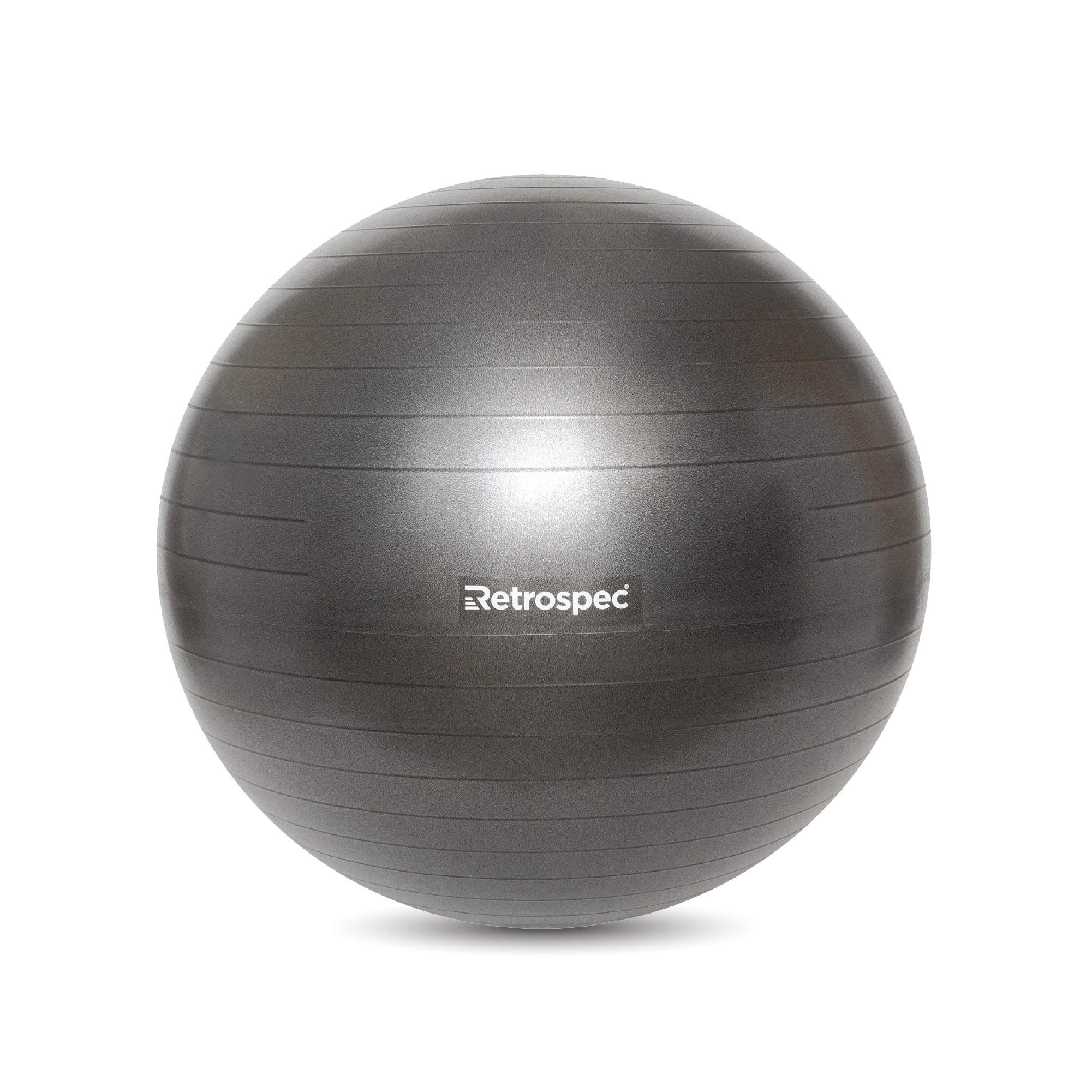 Retrospec Luna Exercise Ball - 55, 65, or 75cm Yoga Ball for Workouts, Stability, Pregnancy - Swish Balance Ball w/Pump for Office & Home Gym