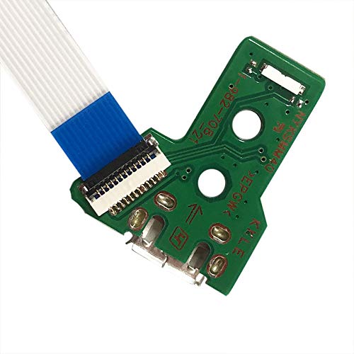 Zahara 2PCS USB Charging Port Board JDS-055 Replacement for Sony PS4 Controller Dualshock with Flex Cable