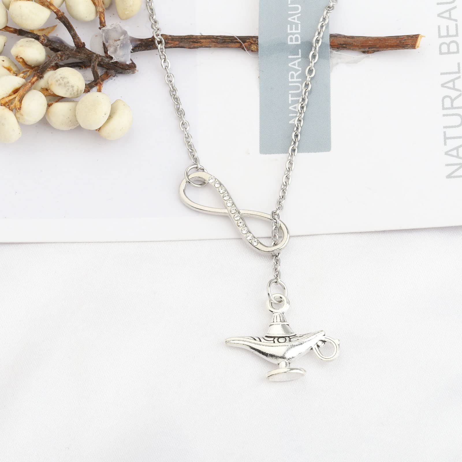 UJIMS Aladding Magic Lamp Bracelet Jasminee Princess Movie Gift Magic Wish Lamp Necklace Gift for Her (MagicWishLampNecklace)