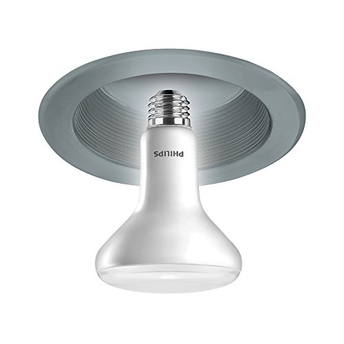 Philips LED 457010 BR40 Dimmable 800-Lumen, 2700-2200-Kelvin, 10 (65 Equivalent) Flood Light Bulb with E26 Medium Base, Warm Glow, 8.8 Watt, 6 Count (Pack of 1)