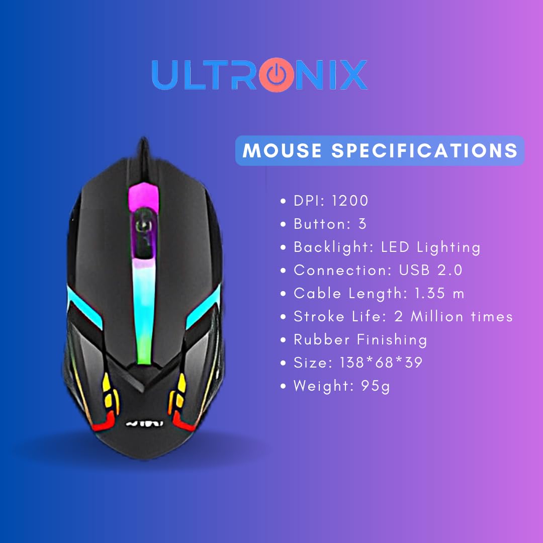 ULTRONIX Gaming Desktop, Intel Core I5 8TH GEN, Nvidia 1660 Super, 32GB RAM, 512GB SSD, Keyboard, Gaming Mouse, Mouse Pad, Headset Combo