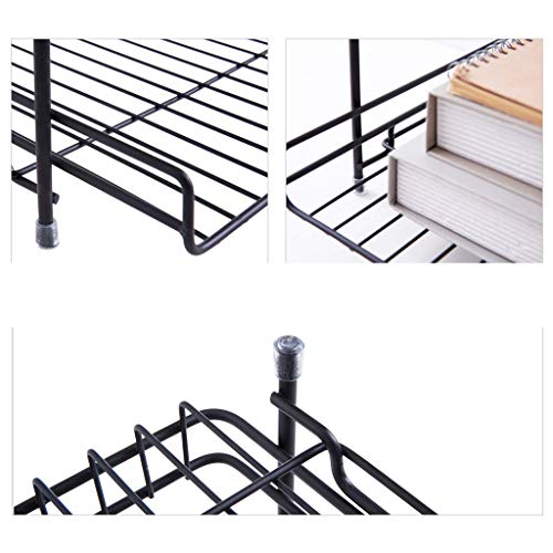 Saladplates-LXM Bookcase, Book Shelf, Modern Metal Storage Display Rack Floor Standing Shelves with Open Design for Home Office Living Room Study