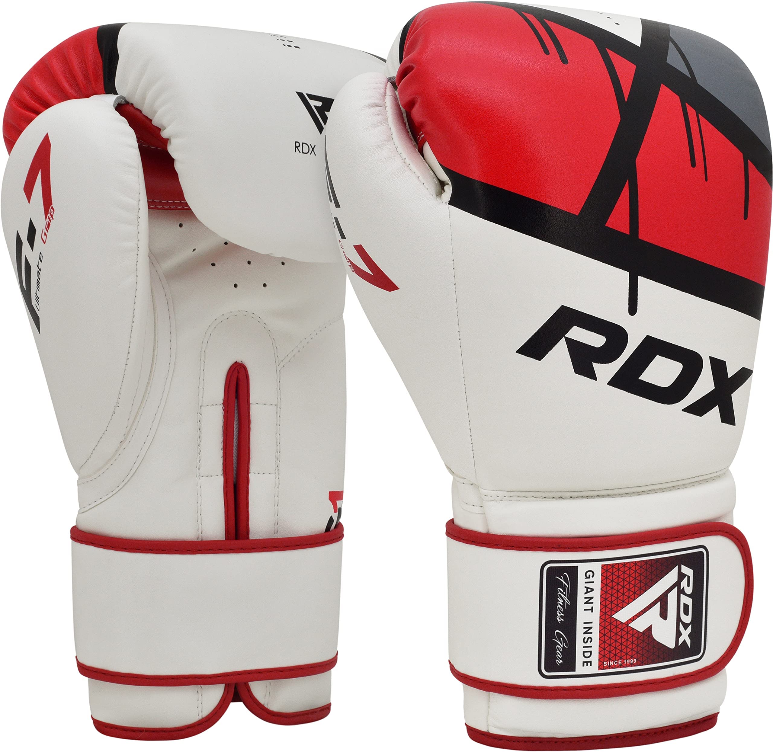 RDX Boxing Gloves EGO, Sparring Muay Thai Kickboxing MMA Heavy Training Mitts, Maya Hide Leather, Ventilated, Long Support, Punching Bag Workout Pads, Men Women Adult 8 10 12 14 16 oz