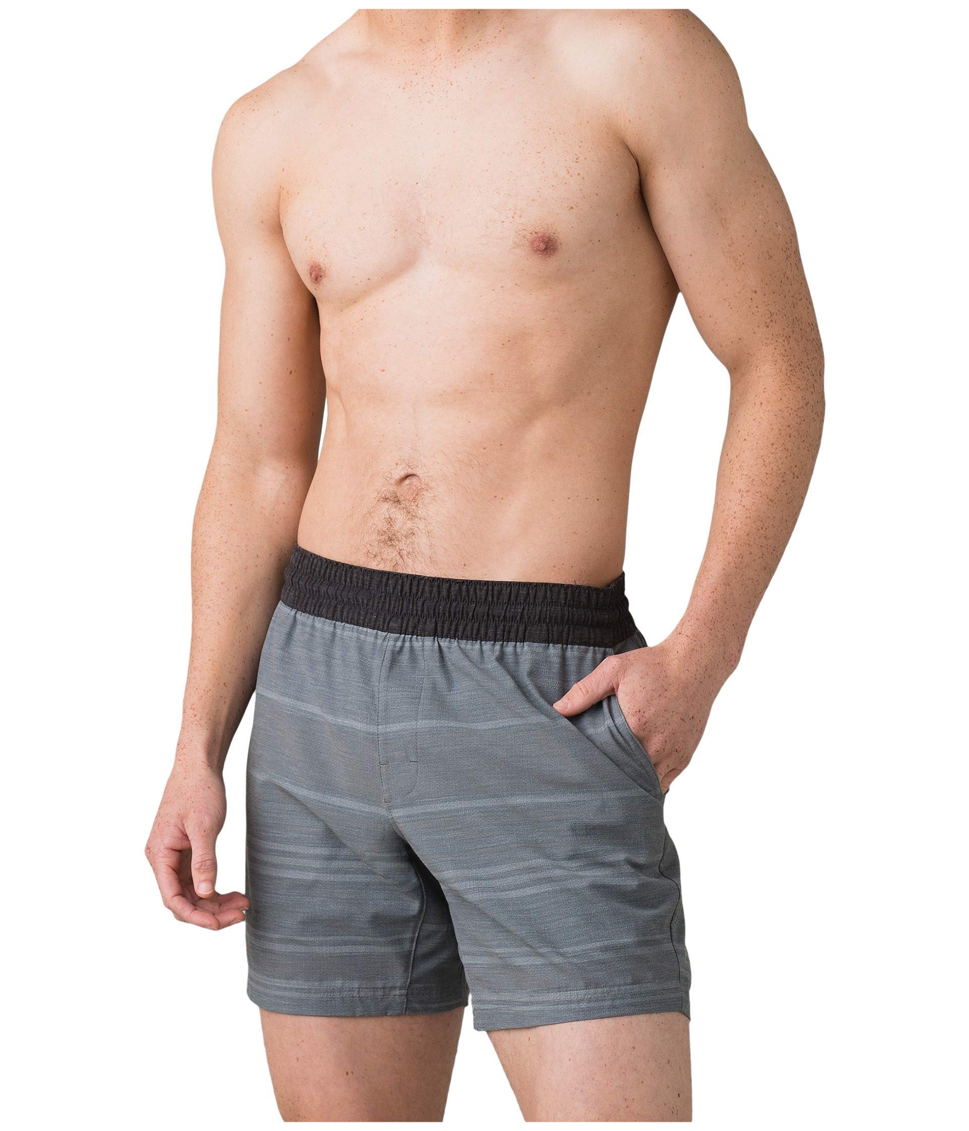 prAna Men's The Slope Short, Ashy Kai Stripe, Medium