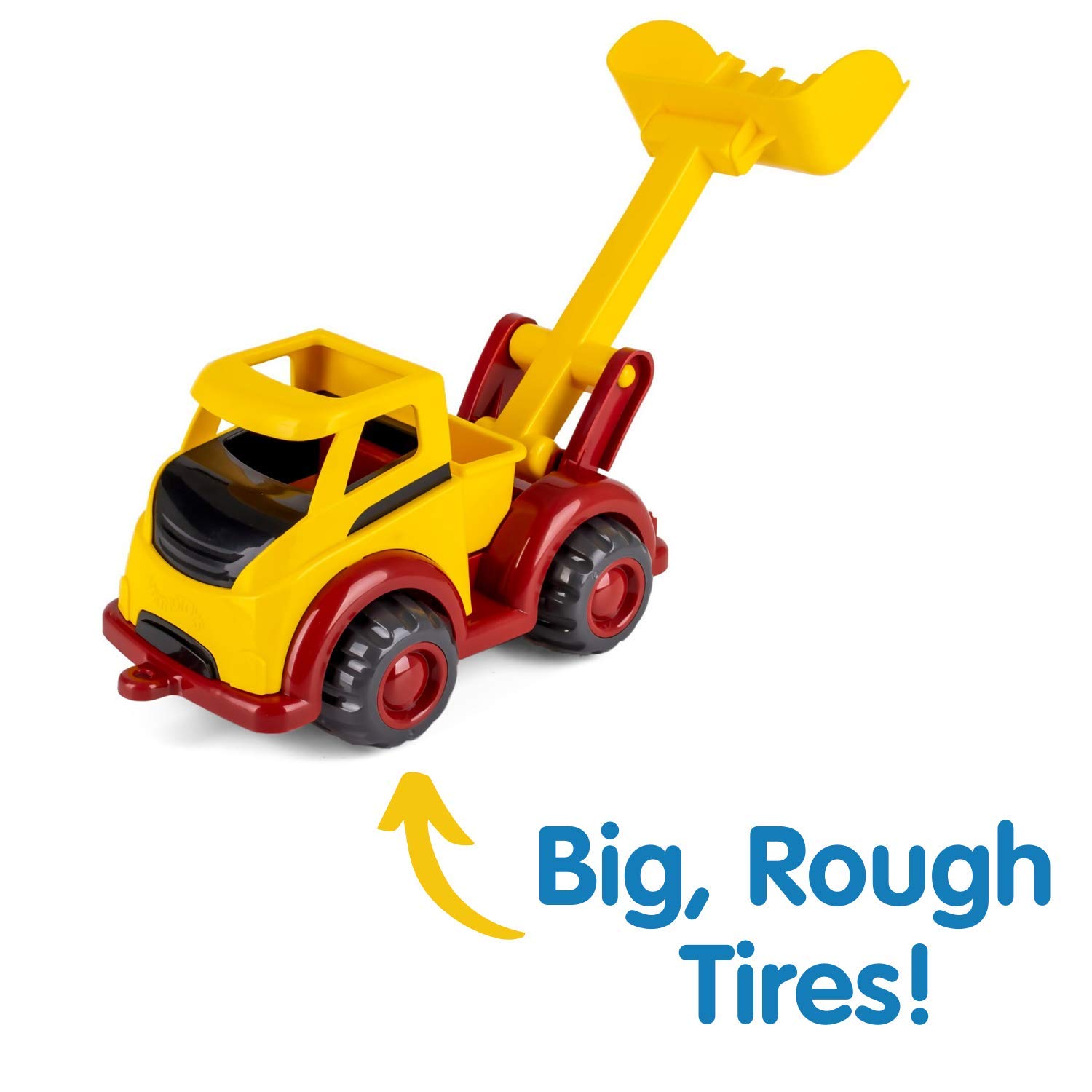 Viking Toys Mighty Digger Truck - Large 11" Toy Construction Vehicle with Working Scooper, for Kids Ages 1 Year and Up