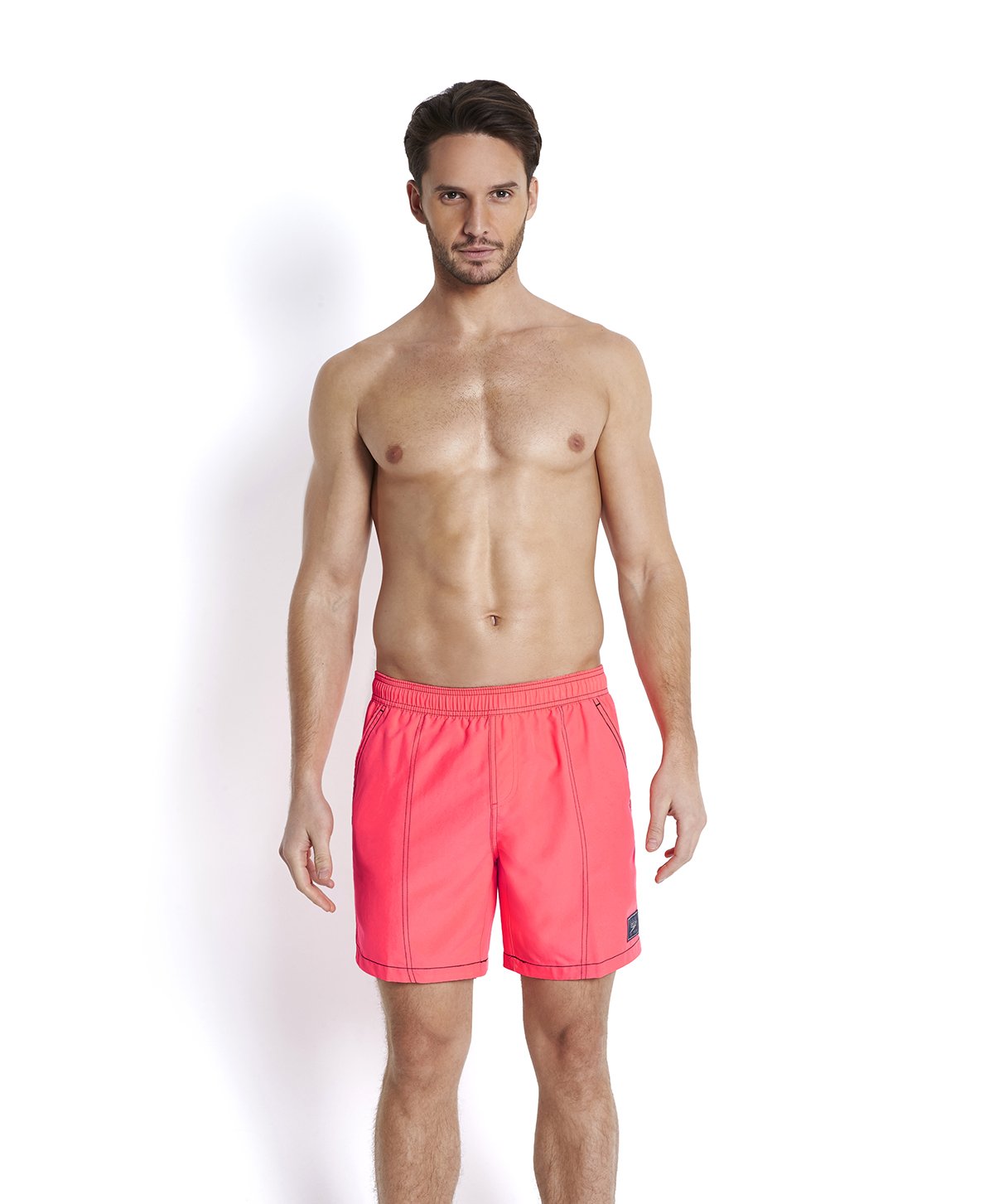 Speedo Mens Checked Swim Shorts - Red - M