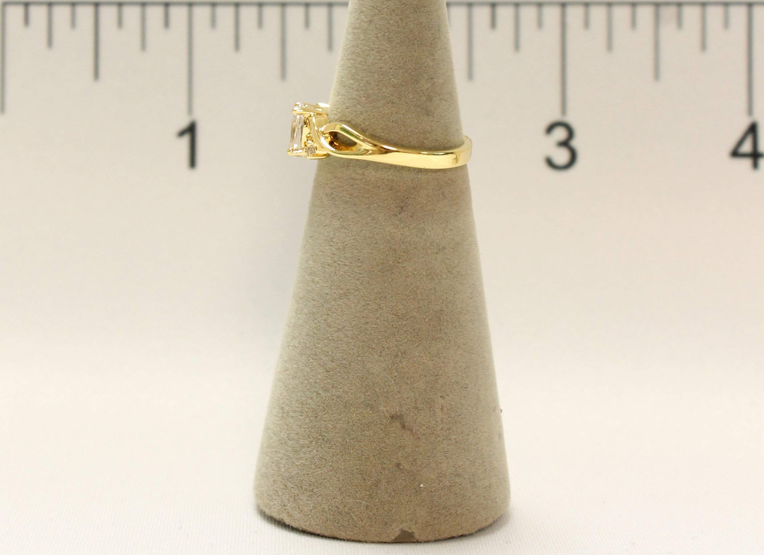 RS Covenant Women's 18 Kt Gold Plated Dress Ring Oval Cut CZ 113 (6)