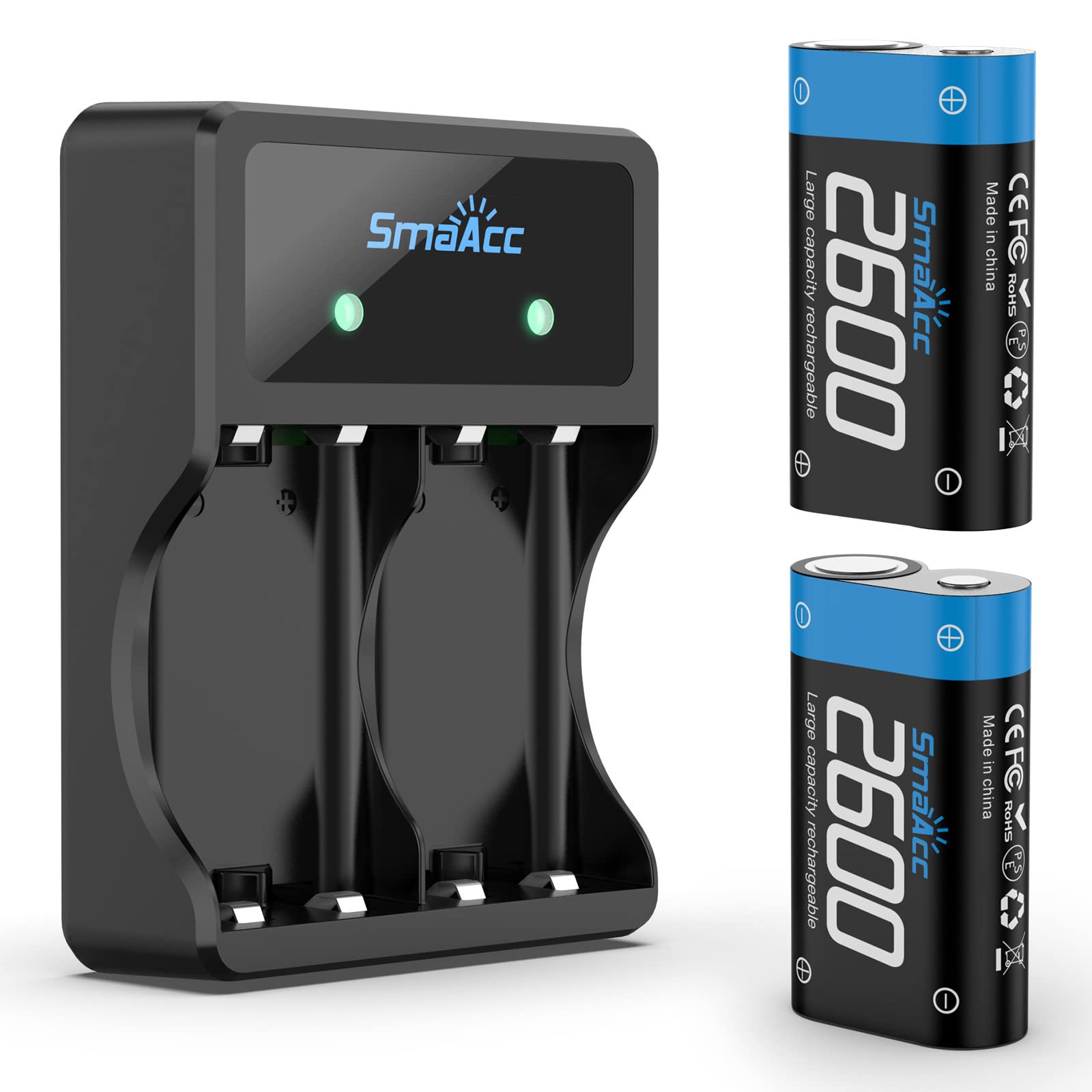 Smatree SmaAcc Rechargeable Battery (2 Pack) for Series X/S/One/One S/One X/One Elite Wireless Controller
