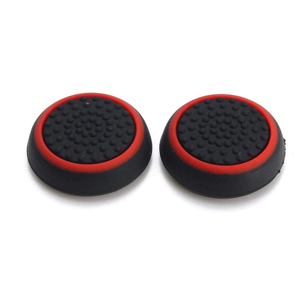 Thumb Grips Thumbstick Stick Joystick Caps for PS4 PS3 PS2 Xbox 360 Xbox one Analog Controller 2pcs (red)