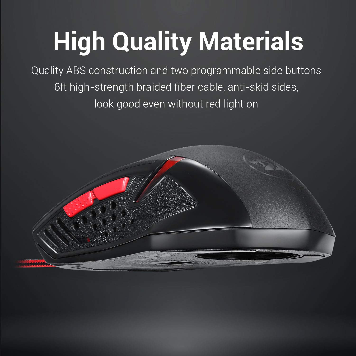 Redragon M601-BA Gaming Mouse and Mouse Pad Combo, Ergonomic Wired MMO 6 Button Mouse, 3200 DPI, Red LED Backlit & Large Mouse Pad for Windows PC Gamer (Black Wired Mouse & Mousepad Set)