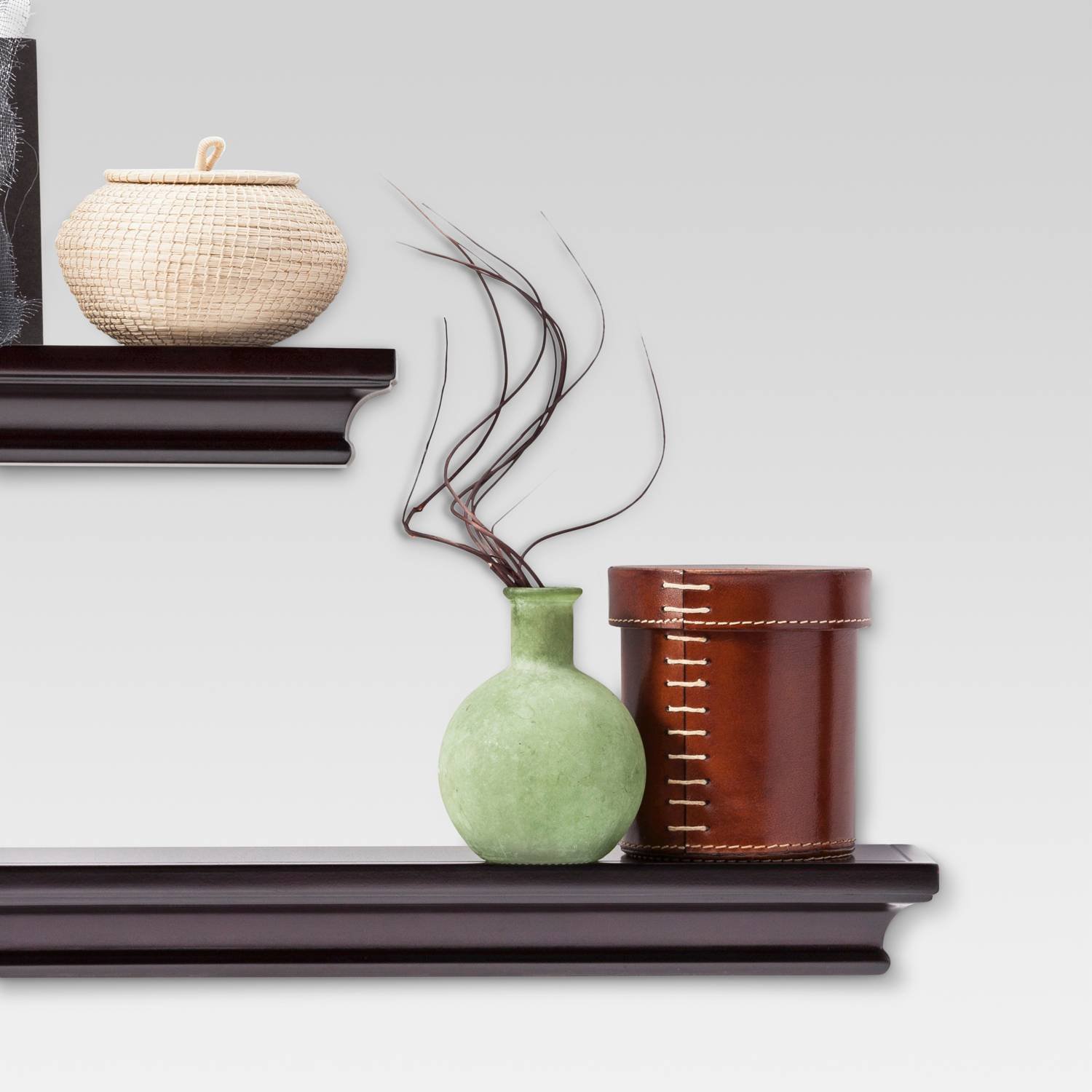 Set of 2 Traditional Shelves - Brown (15.75") - Threshold