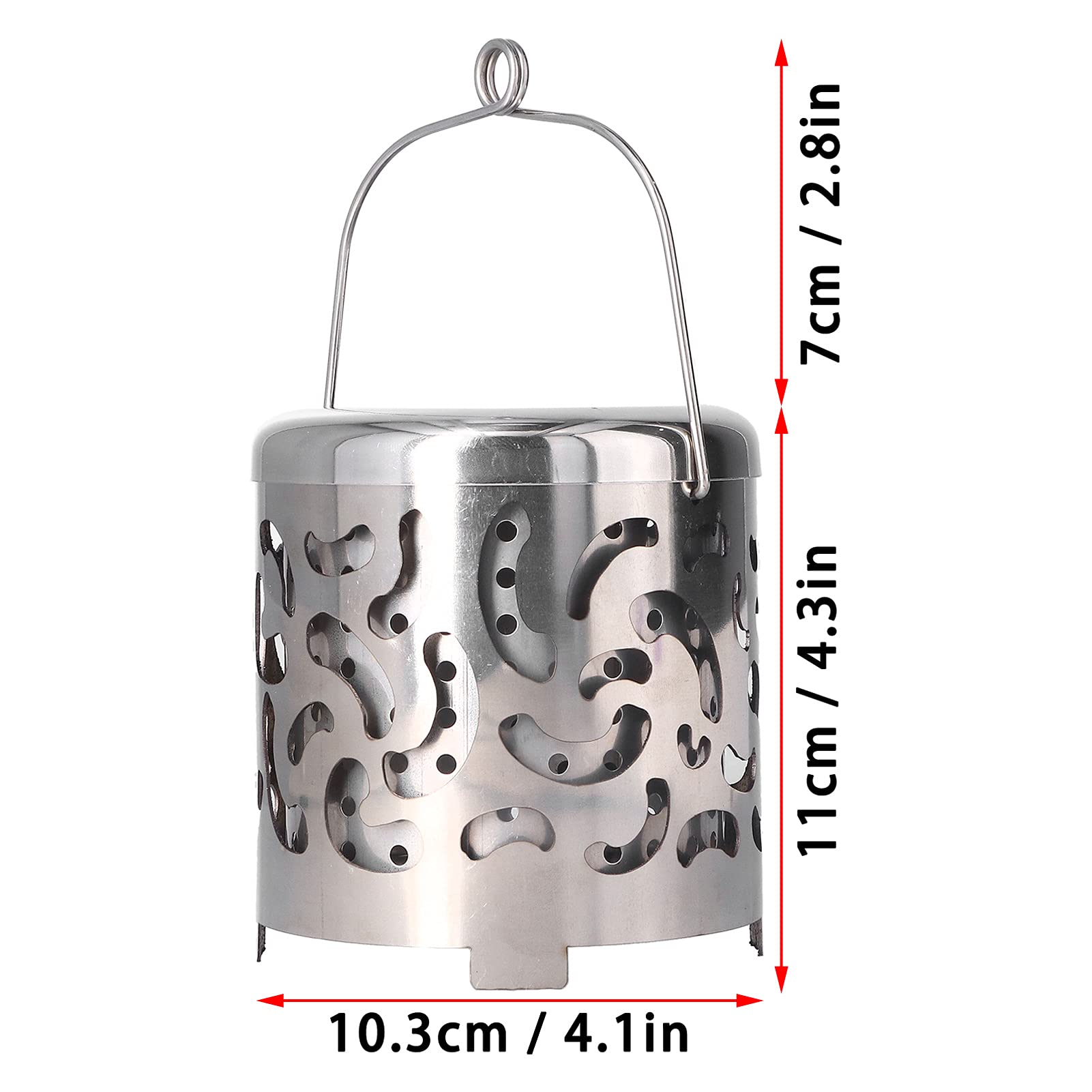 Tent Heating Cover, Camping Heater Stove Portable Good Heating Effect Stainless Steel Camping Heater with Handle for Picnic for Hiking for Outdoor