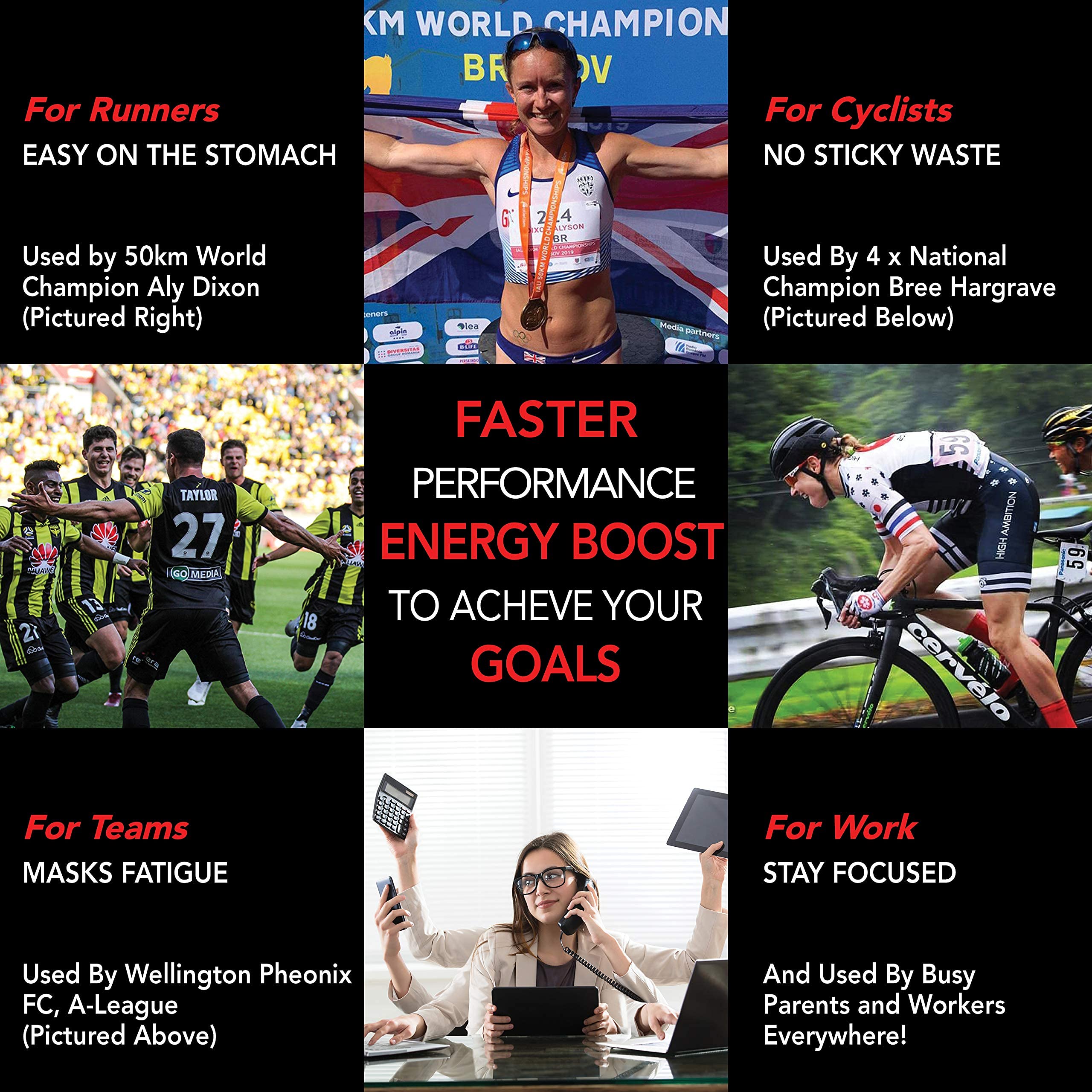 Revvies Energy Strips | 30 Strips | Instant Boost | Suitable Pro Athletes | 40mg Caffeine Strip | Vegan | Sugar-Free | 6 x 5PK |
