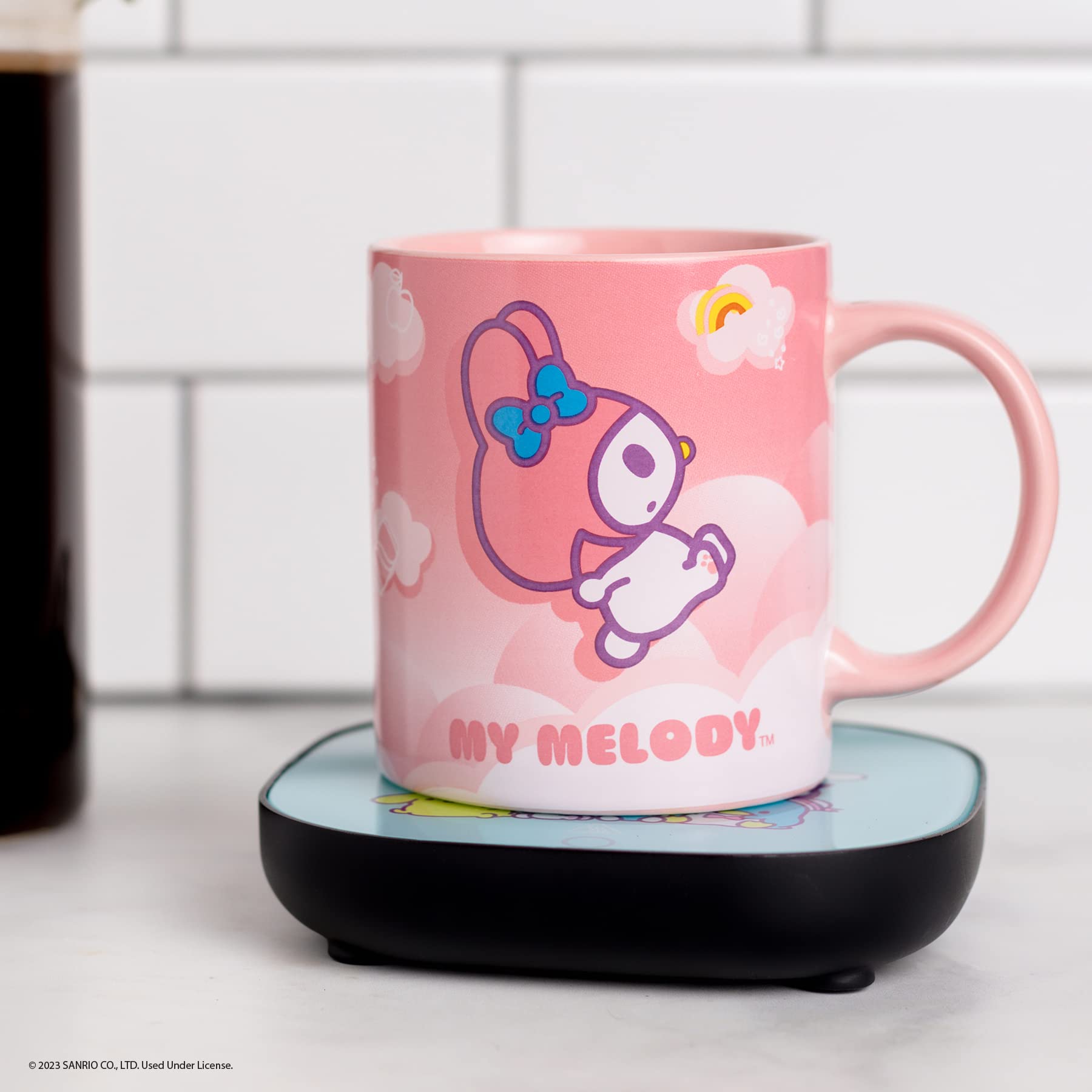 Uncanny Brands My Melody Coffee Mug with Electric Mug Warmer β Keeps Your Favorite Beverage Warm - Auto Shut On/Off