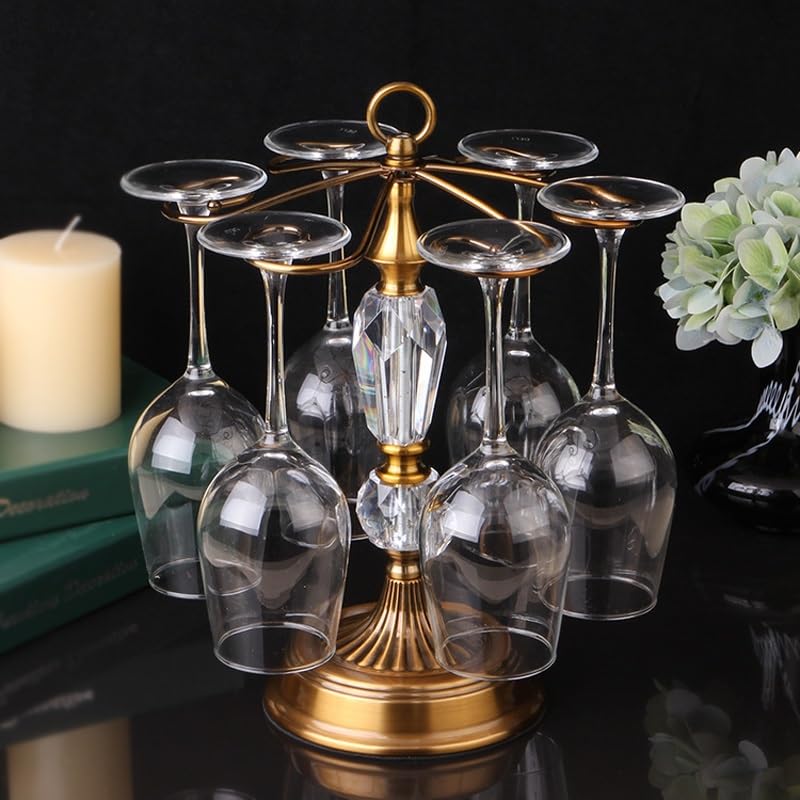 YASEZ Upside Down Glass Rack Hanging Tall Glass Rack Bar Rack Wine Glass Rack European Display Rack