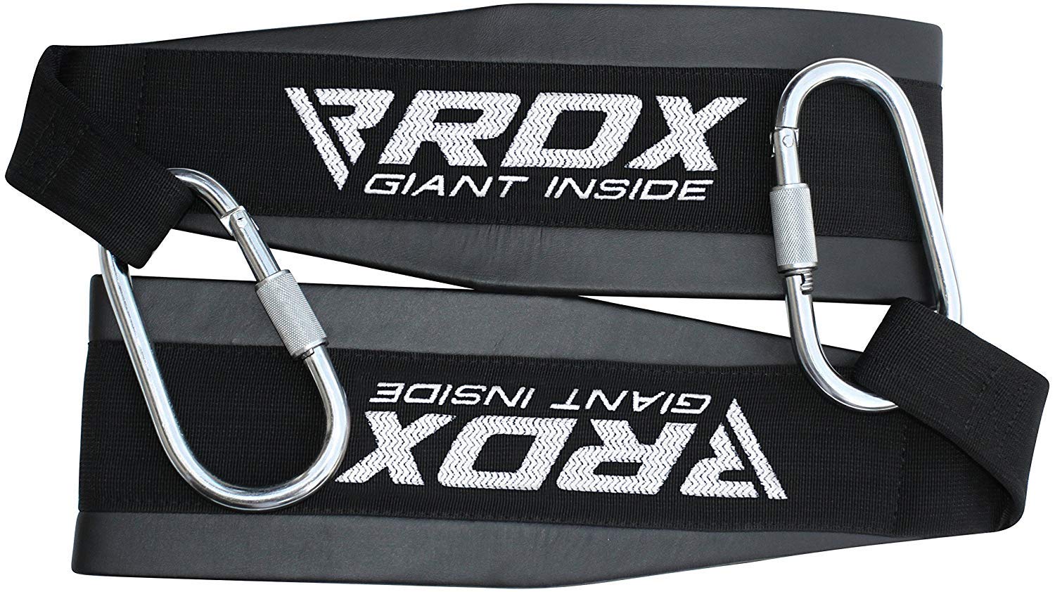 RDX AB Straps Weight Lifting Abdominal Exercise Padded Slings- Maya Hide Leather Strap Steel D-Rings Safe Lock Door Hanging- Great for Leg Raises Chinning Pull up Gym Fitness Workout