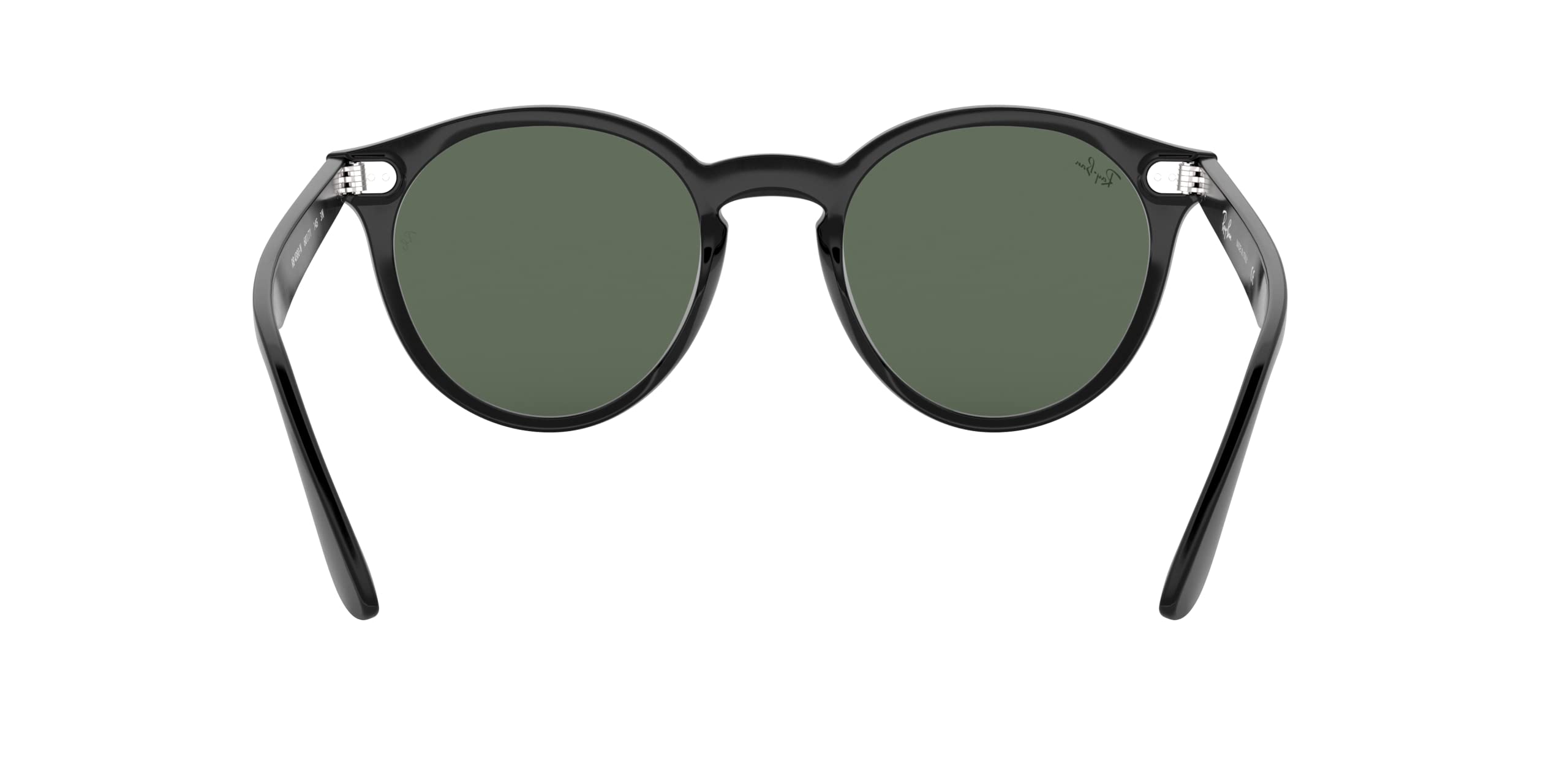 Ray-Ban RB4380N Blaze Round Sunglasses, Black/Dark Green, 37 mm