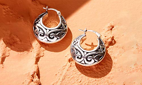 Savlano 925 Sterling Silver Small Round Hoop Earrings for Women