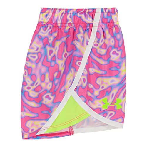 Under Armour Girls Sleeve Set, Durable Stretch Lightweight T-Shirt And Shorts Set, Pink Sugar Game, 3T US