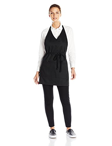 Uncommon Threads Unisex V-Neck Formal Apron, Black, One Size