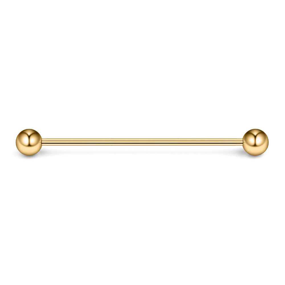 Ruifan 16 Gauge Industrial Barbell Cartilage Earring Body Piercing Jewelry 1 1/2 Inch(38mm) - Mix Color