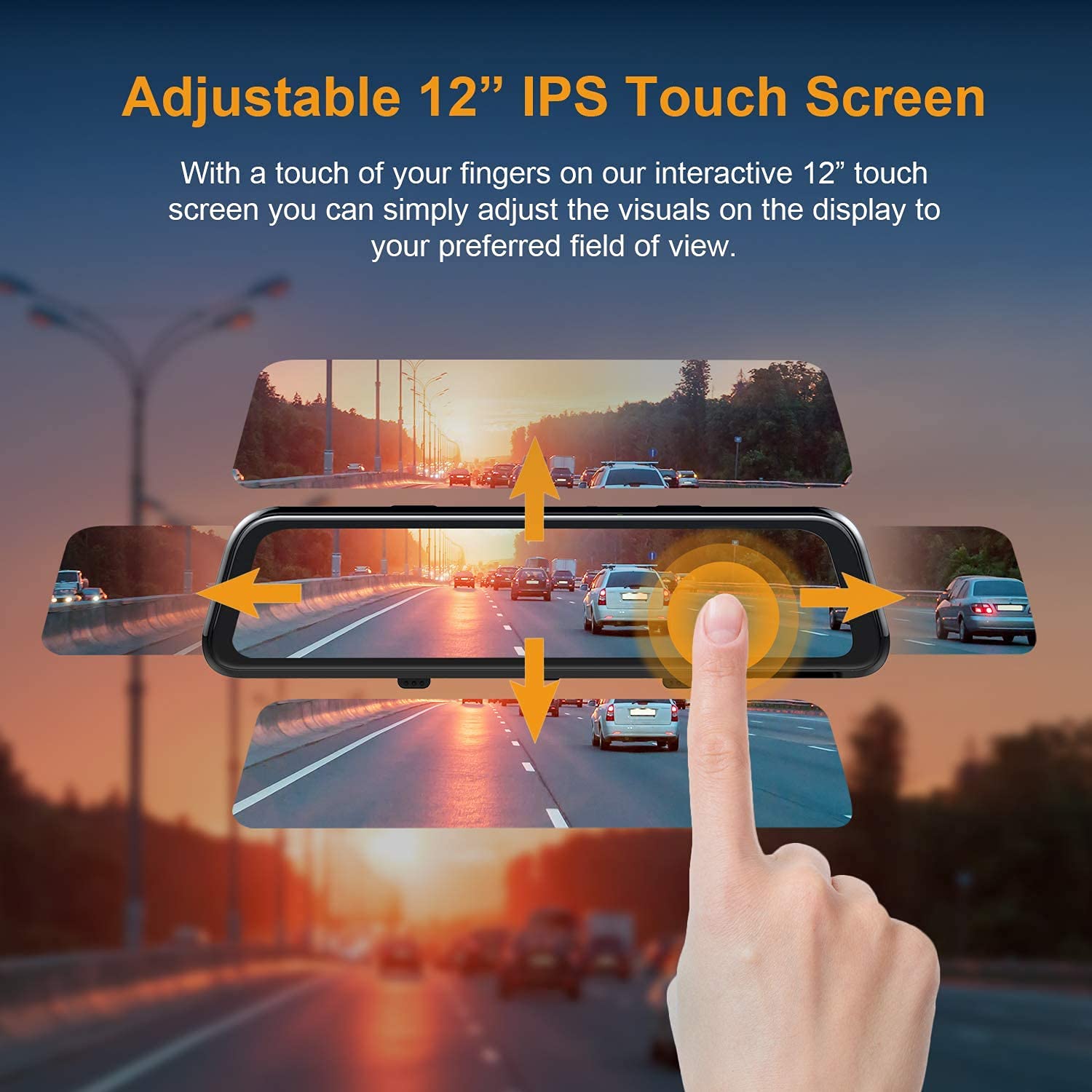 REXING M2 Smart BSD ADAS Dual Mirror Dash CAM 12β IPS Touch Screen, 1080p (Front+Rear),GPS,Stream Media, Parking Monitor, Night Vision,Blind SPOT Detection, Backup Camera for CAR, Pick UP Truck, Taxi