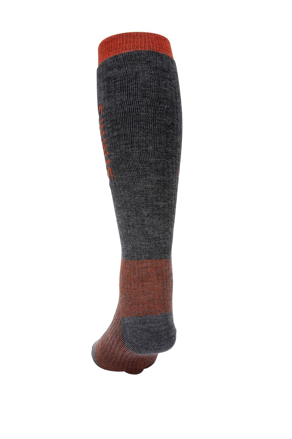 Simms Men's Merino Wool Thermal Midweight OTC Sock, Large, Carbon