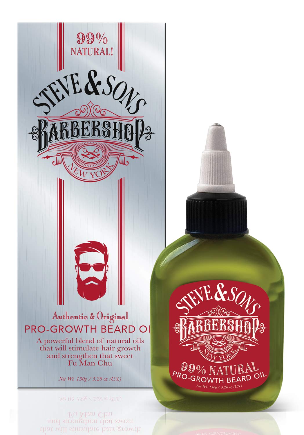 Steve and Sons Barbershop 99% Natural Pro-Growth Beard Oil 2.5 ounce