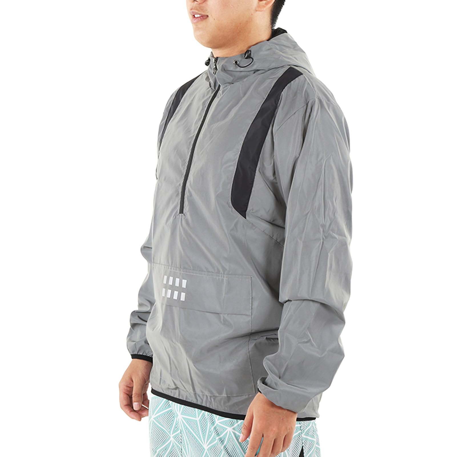 Reflective Jacket, Breathable Waterproof Super Bright Cycling Jacket Packable for Climbing for Hiking (2XL)