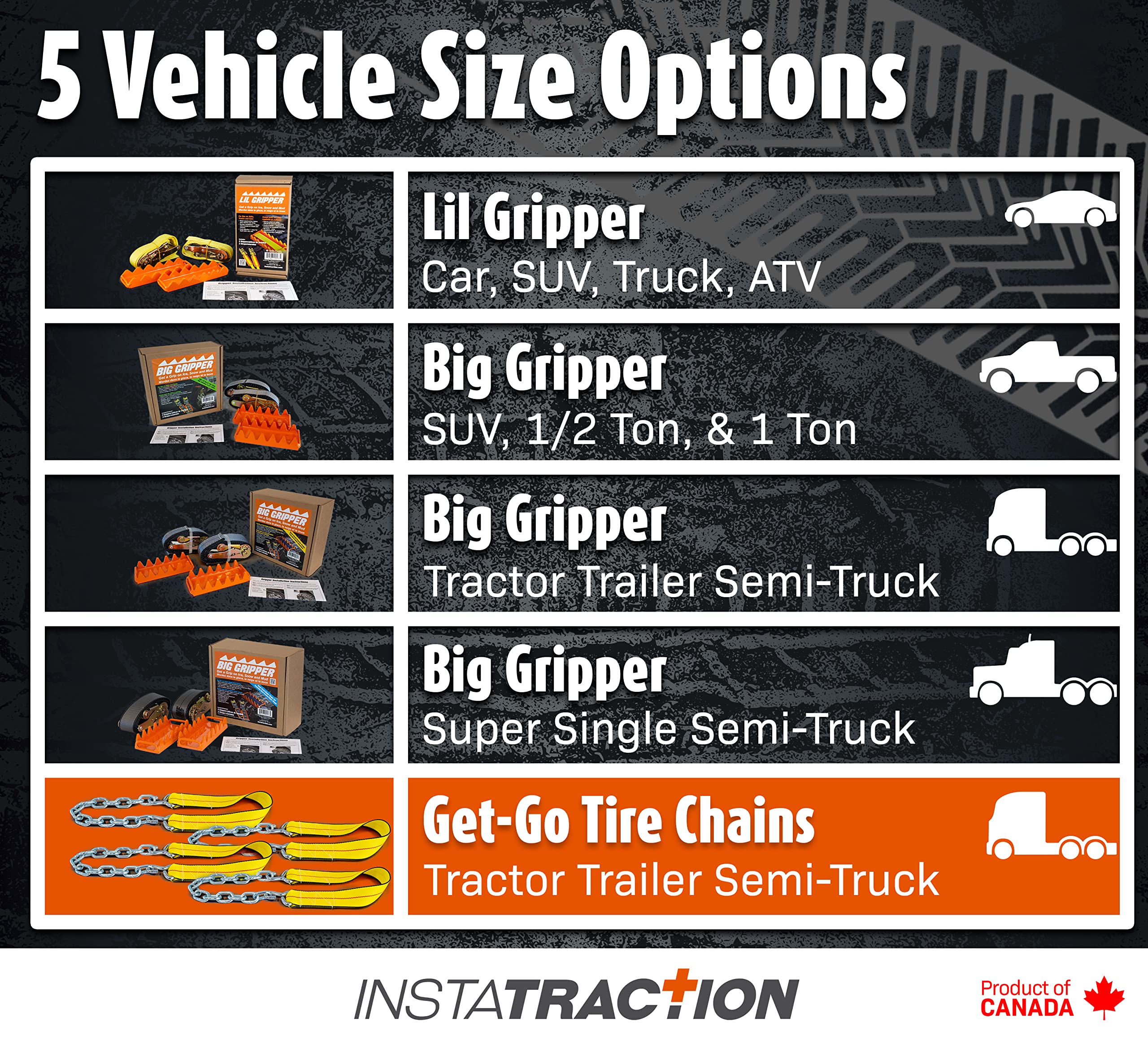 Offroad Snow Chains Alternative Traction Device For Semis & Large Trucks Easy Setup With Durable Strap & Chain Design A Perfect Truckers Gift & Long Haul Emergency Kit Addition 4 Piece Set