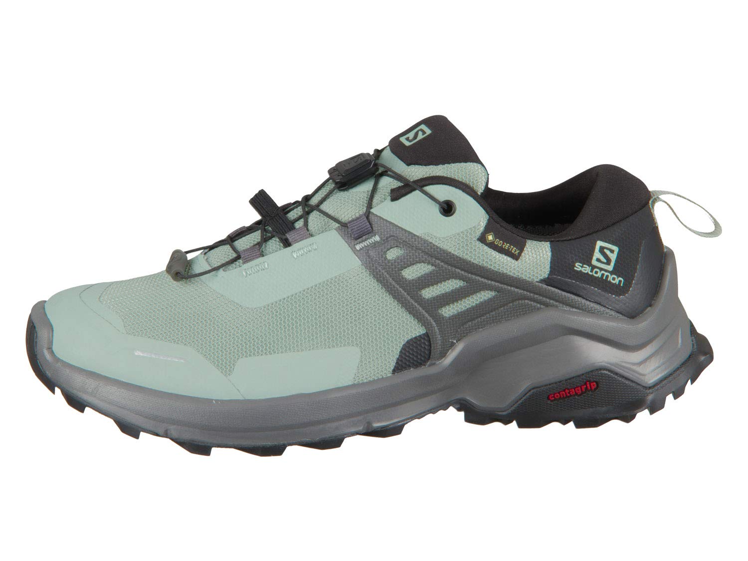 Salomon X Raise Gore-TEX Hiking Shoes for Women, Quail/India Ink/Flint, 7