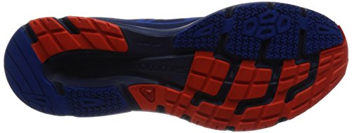 Salomon Men's Sonic AERO-M Trail Runner, Surf The Web/Blue Depths/Flame, 10 M US