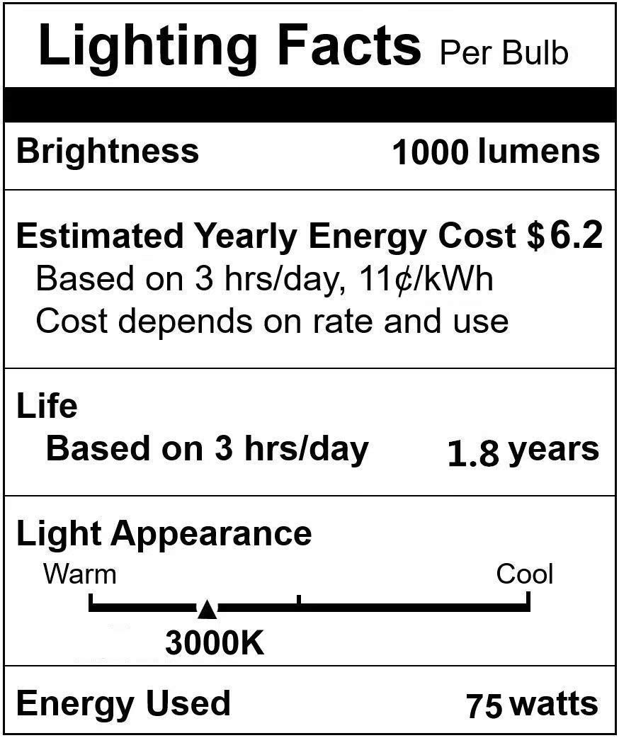 Vinaco PAR30 Flood Light 75W, 6 Pack High Brightness 1000LM PAR30 Halogen Long Neck Dimmable,PAR30L Flood 75 Watt 3000K Warm White, Long Lasting PAR30 75W 120V Flood Long Neck with E26 Base