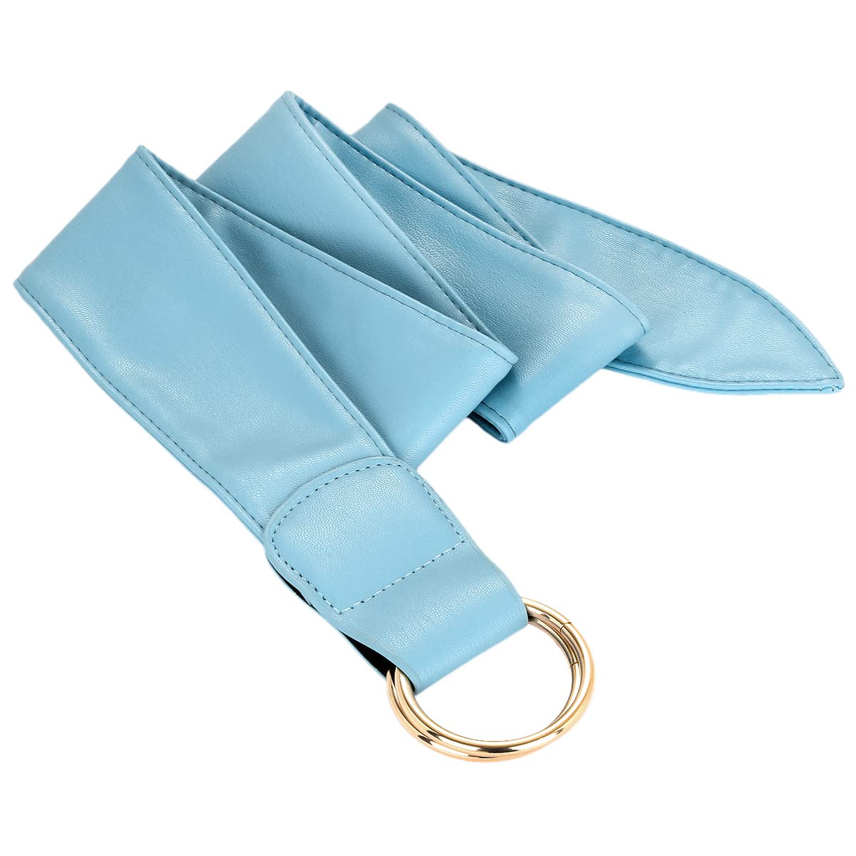 Samtree Dress Belt for Women,Solid Color Double D Ring Cinch Waistband(Blue)