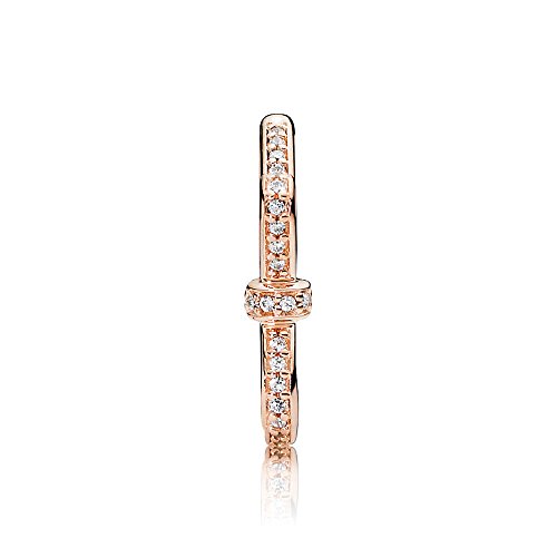 Pandora Jewelry Classic Bow Cubic Zirconia Ring in Rose, Size 5