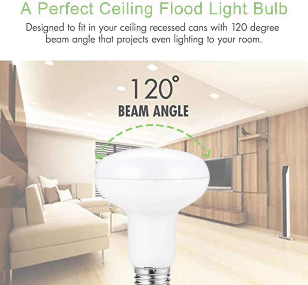 Small frog LED Bulb R30 or BR30, 12W (100W Equivalent), 1200 Lumens, Upgrade for 100W Bulb, 3000K Soft White Color, for Recessed Can Use, Wide Flood Light, Dimmable, (Pack of 4)