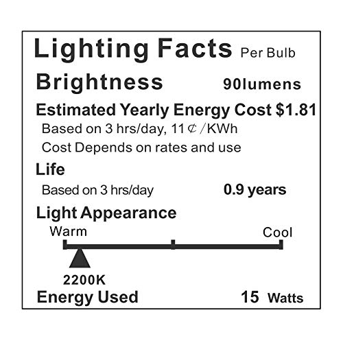 Scentsy Wax Melts Warmers 15 Watt Light Bulb for Himalayan Salt lamp Plug-in Night Light Replacement C7 Incandescent Light Bulb E12 Candelabra Base 120 Volt Pack of 12…