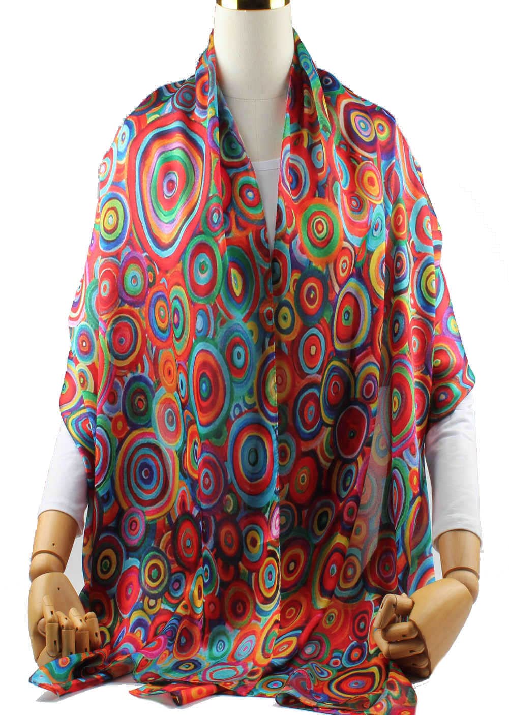 Umjetnost Women's Silk Feeling Scarf Long Satin Fashion Scarves Lightweight Shawls Wraps (SL28)