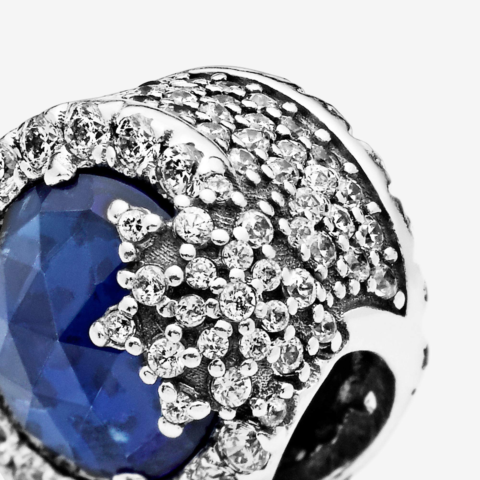 Pandora Jewelry Blue Dazzling Snowflake Crystal and Cubic Zirconia Charm in Sterling Silver