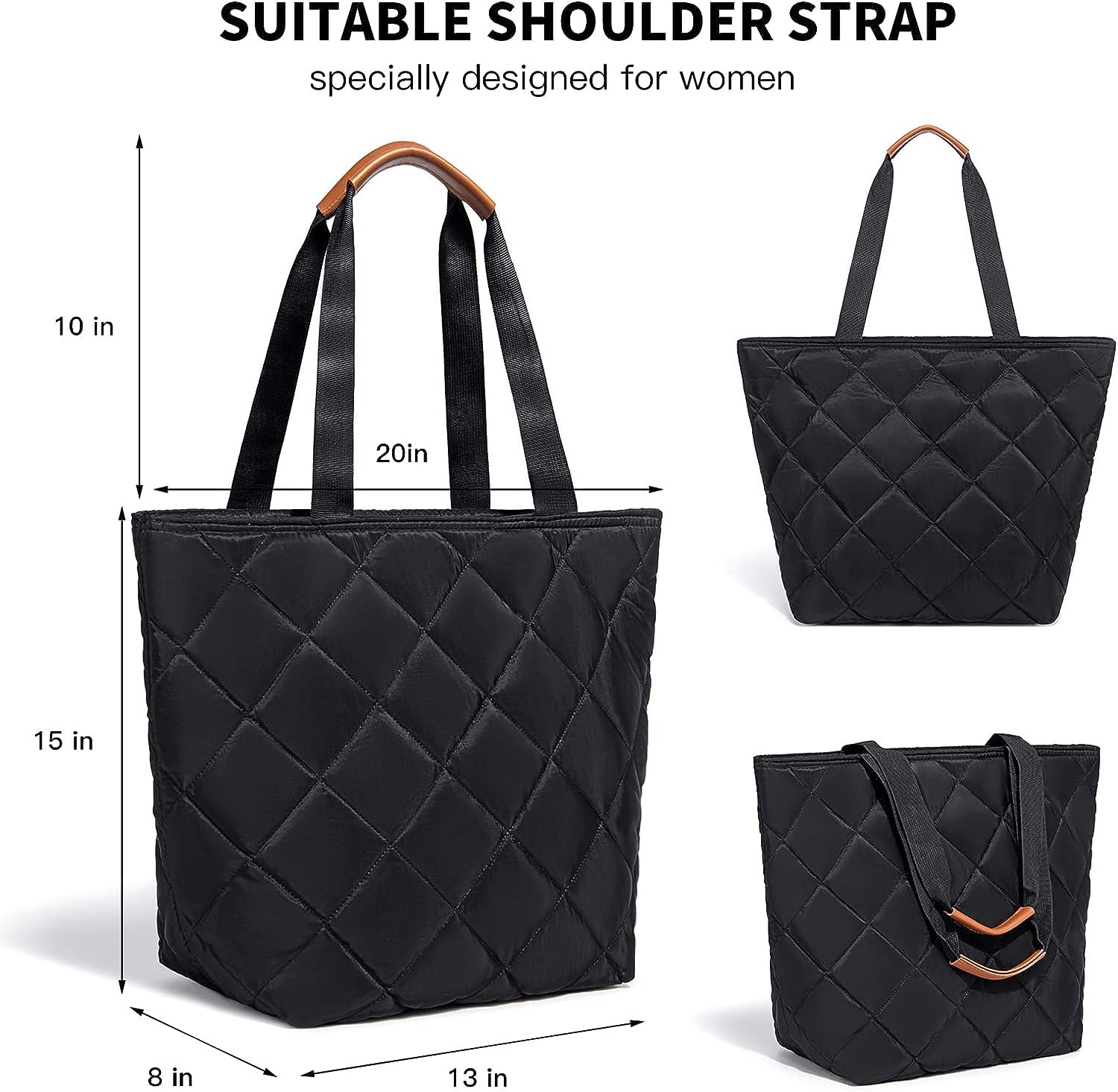 TIIOCTI Insulated Cooler Tote Bag - Large, Reusable Grocery & - Ideal for Travel, Picnics & Delivery - Keeps Food Hot or Cold