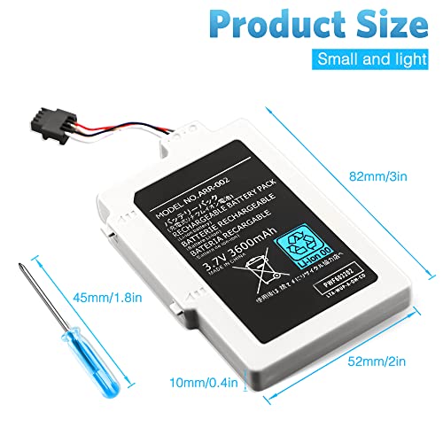 Xahpower Battery Replacement Rechargeable Battery Pack for Wii U Gamepad, 3600 mAh Battery for Nintendo Wii U Gamepad Remote Controller