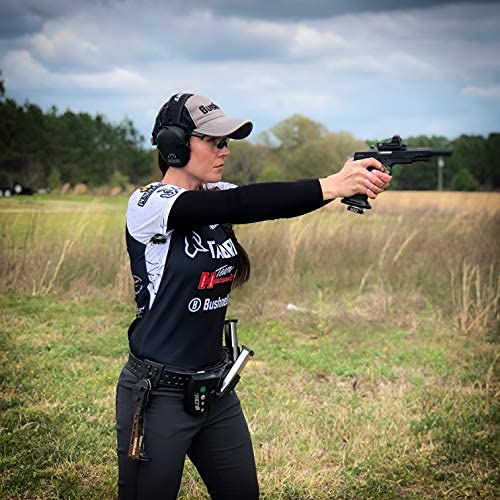 Walker's Razor Slim Shooter Electronic Hearing Protection Earmuffs with 23dB Noise Reduction and Sound Amplification, Black Punisher