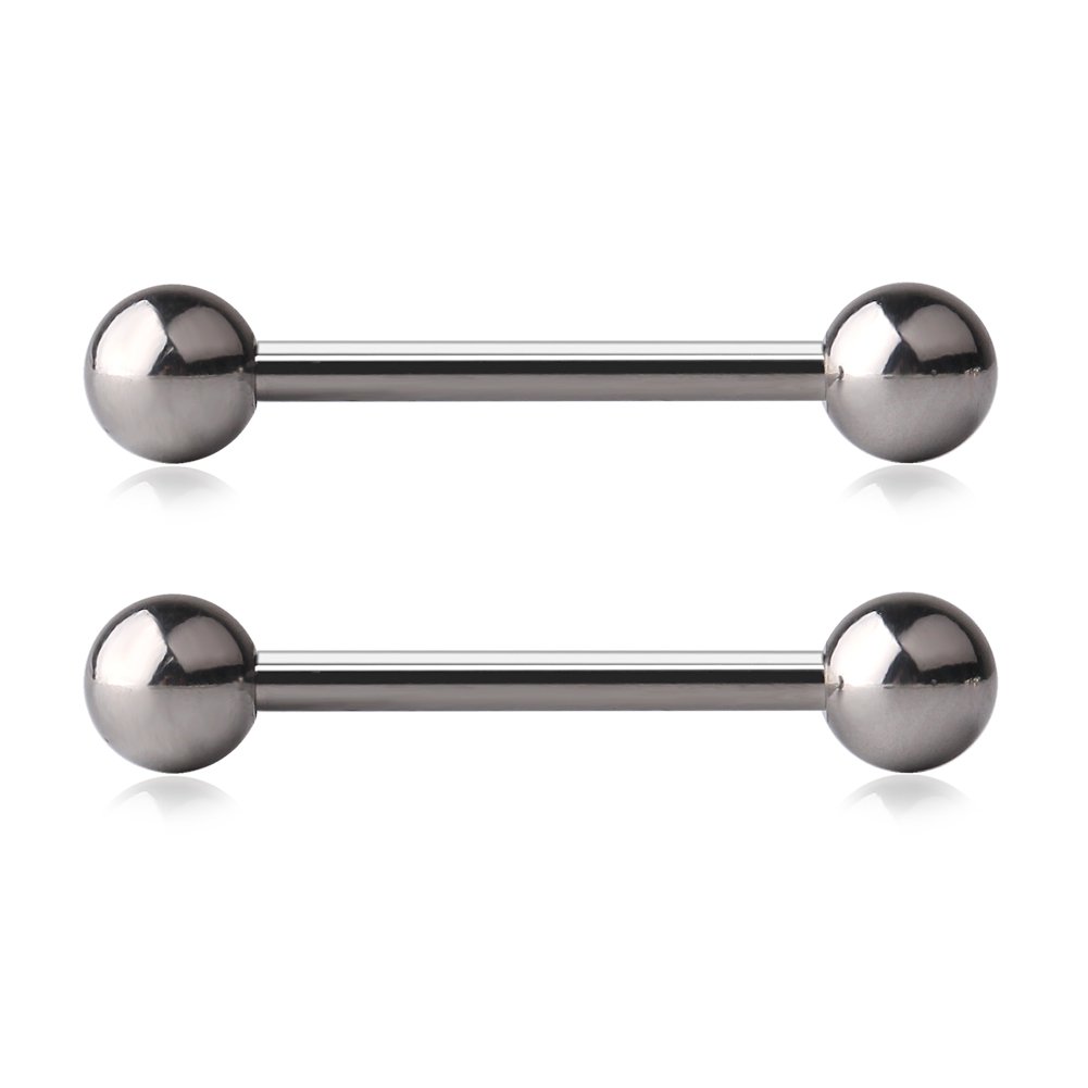 Ruifan Nipple Shield Rings Dangle Tortoise & Nipple Barbell Bar Retainer 316L Surgical Steel Body Piercing 14G 4PCS