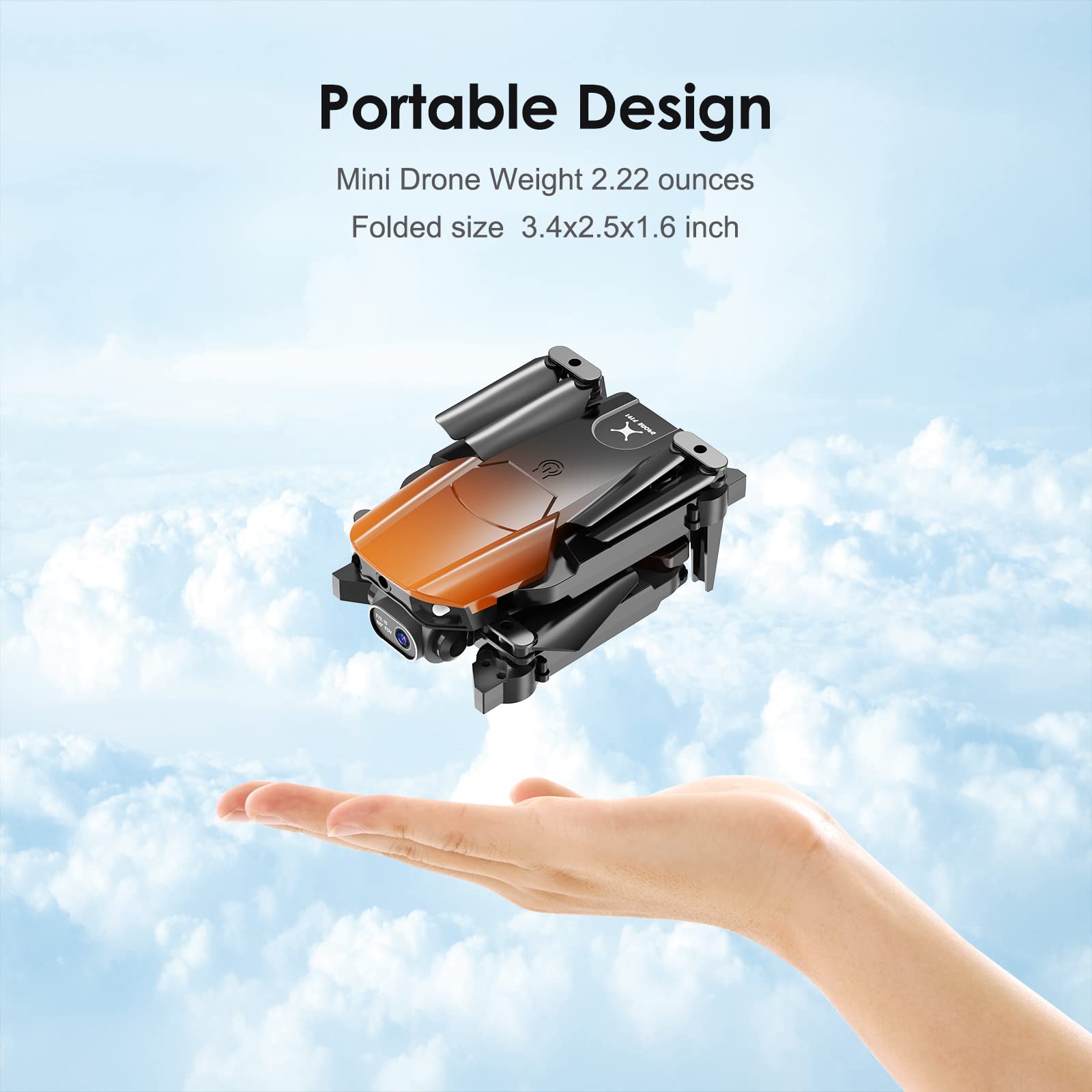 PLINUS Mini Drone with Camera, 720P HD FPV Drones with Carrying Case, 3 Batteries, One Key Start, Altitude Hold, Headless Mode and 3D Flips, Toys for Kids and Adults